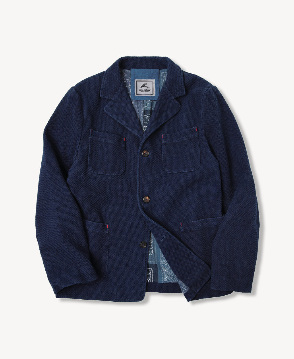 French Indigo-Dyed Sashiko Work Jacket | Time Catcher – Time Catcher ...