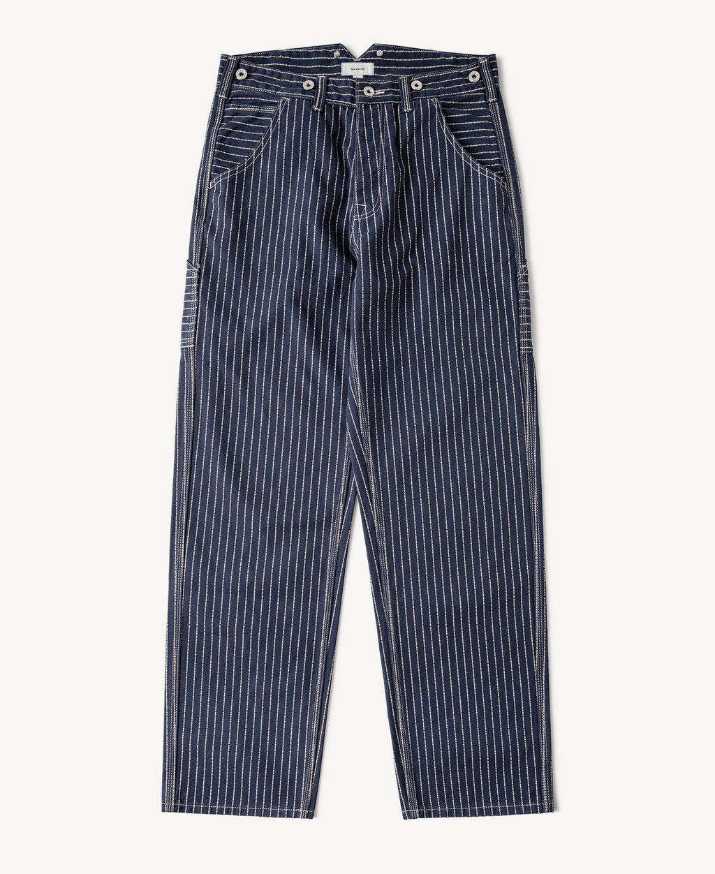 19th Indigo Wabash Stripe Denim Overall Work Trousers | Time Catcher ...